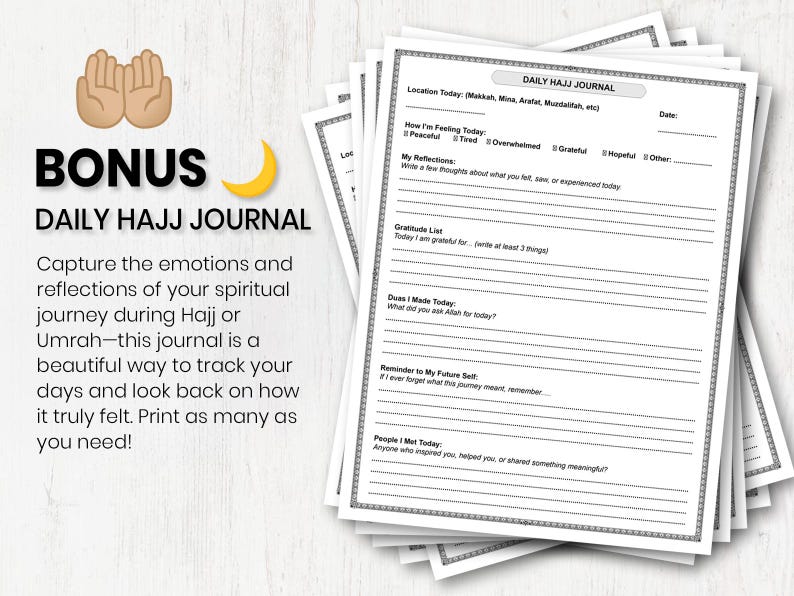 Printable Dua Cards, Hajj Dua Printable Cards, Hajj Flashcards, Prayer ...