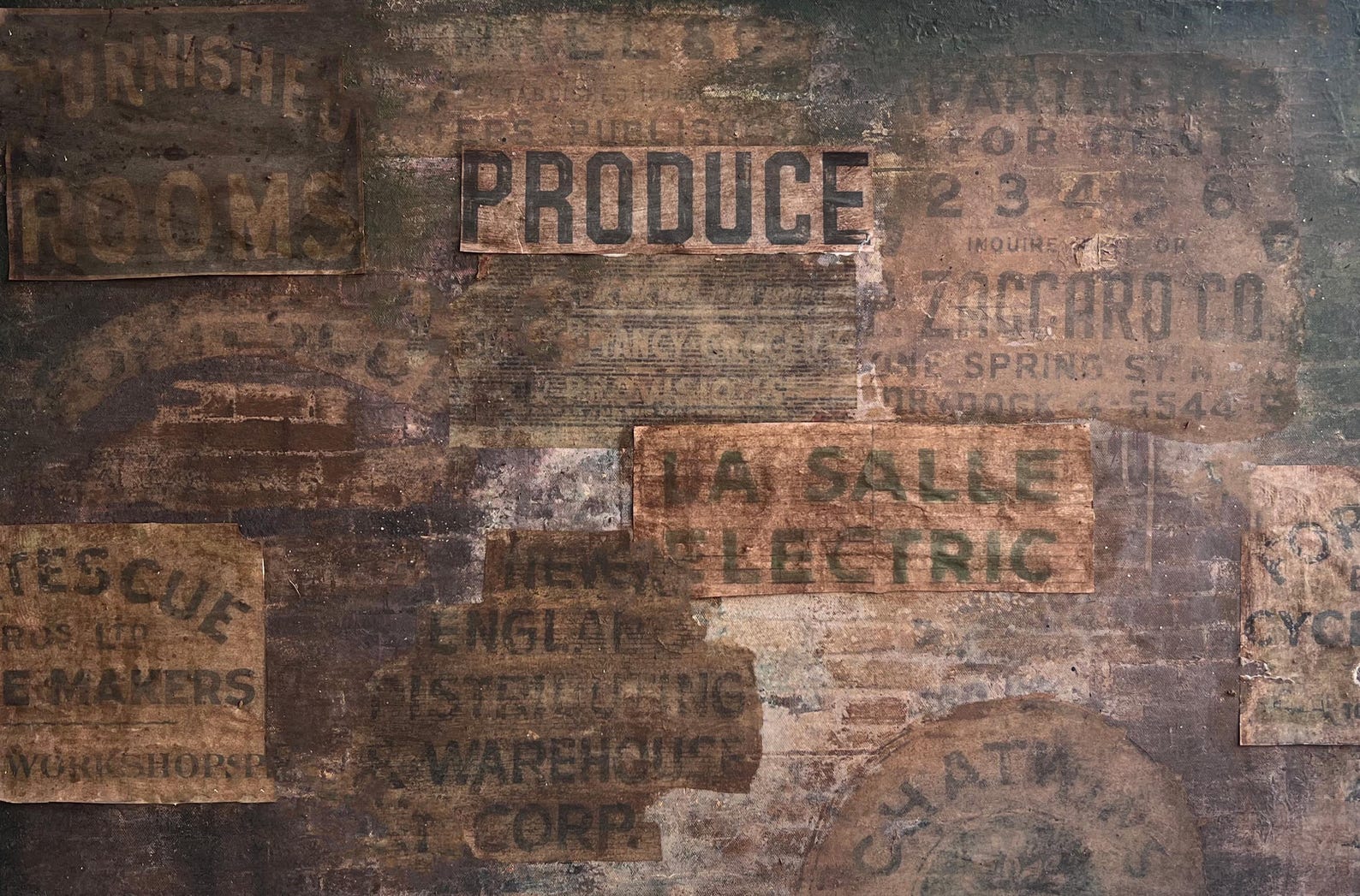 Old Shop Signs Canvas Art Vintage Sign Prints on Brick Background ...