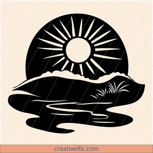 Sunset Scenes SVG Bundle, 4 Unique Sunset SVG Files, Perfect for Cricut ...