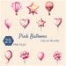 Pink Balloons Clip Art Bundle: Baby Shower PNG (digital Download) - Etsy