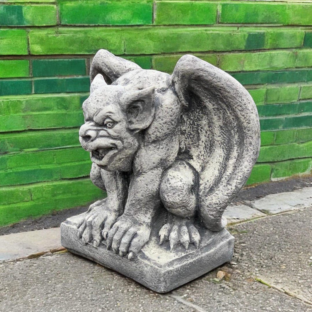 Concrete Gargoyle Statue Stone Gothic Figurine Outdoor Monster ...