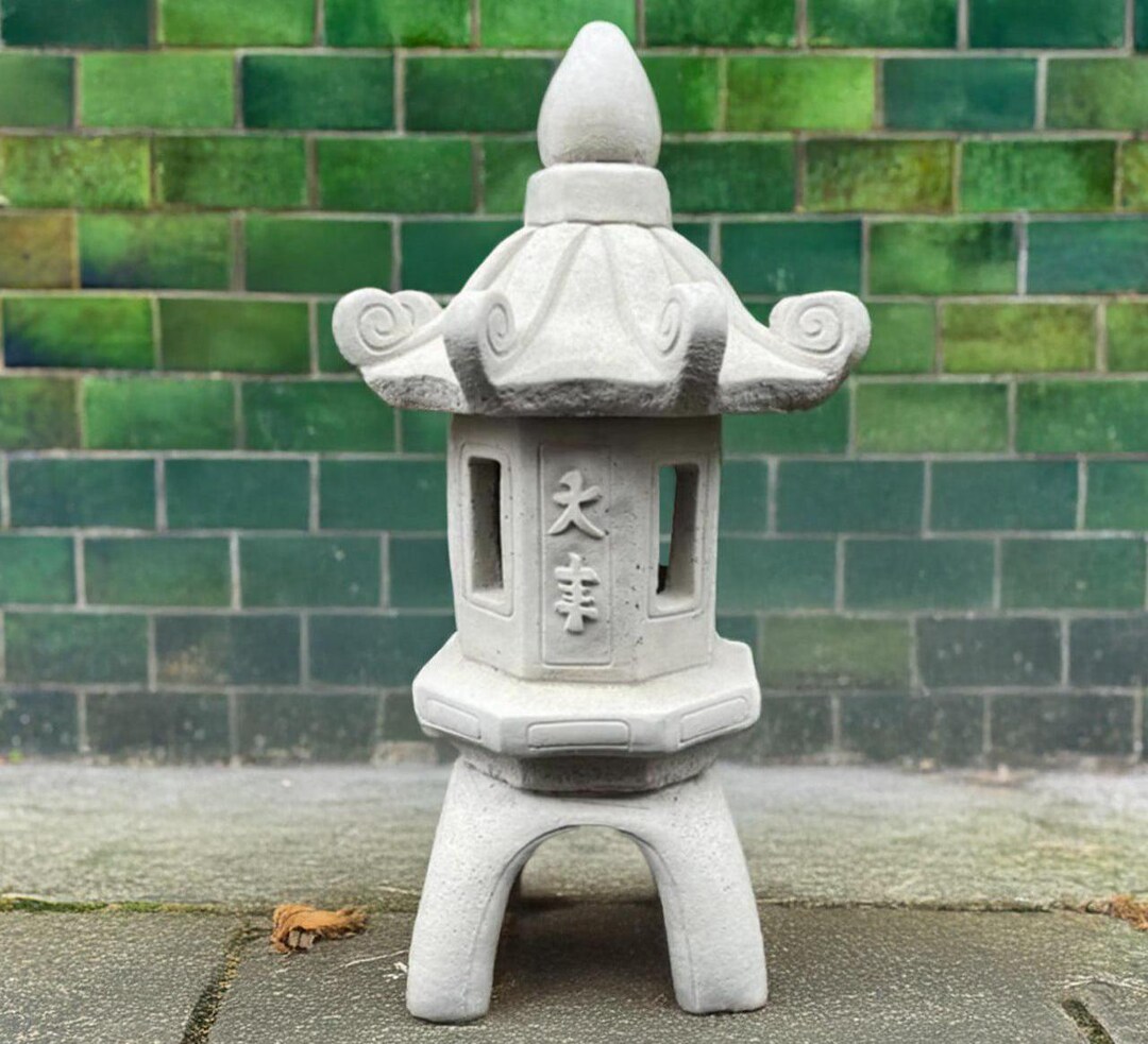 Japanese Pagoda Statue Stone Zen Lantern Sculpture Concrete Asian ...