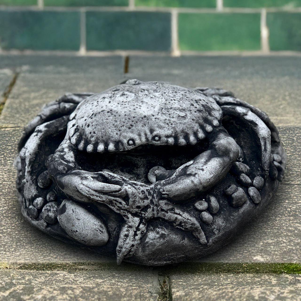 Stone Crab Statue Realistic Concrete Crab Sculpture Handmade Cement Sea ...