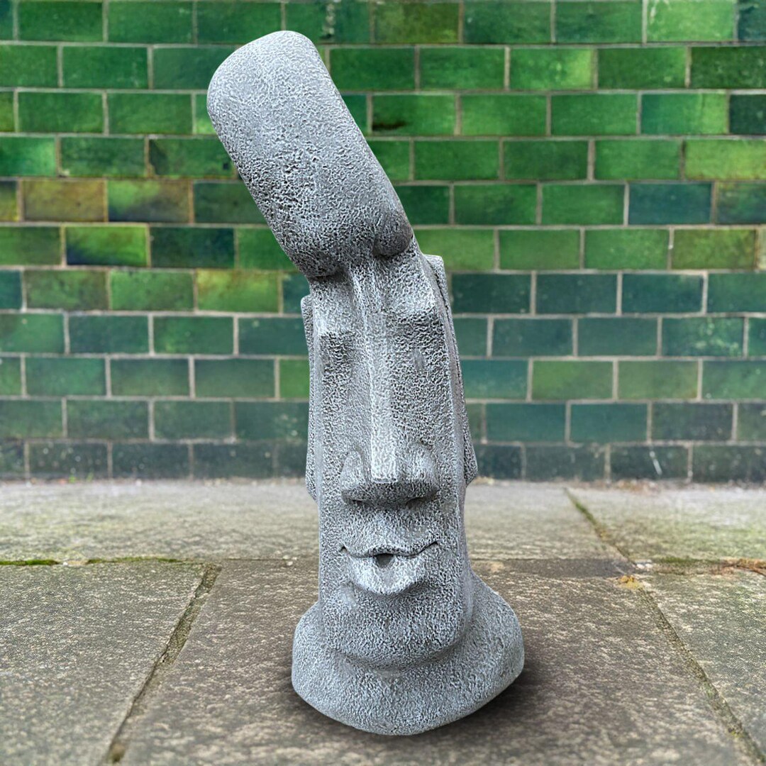 Concrete Moai Statue Stone Easter Island Head Cement Face Sculpture ...