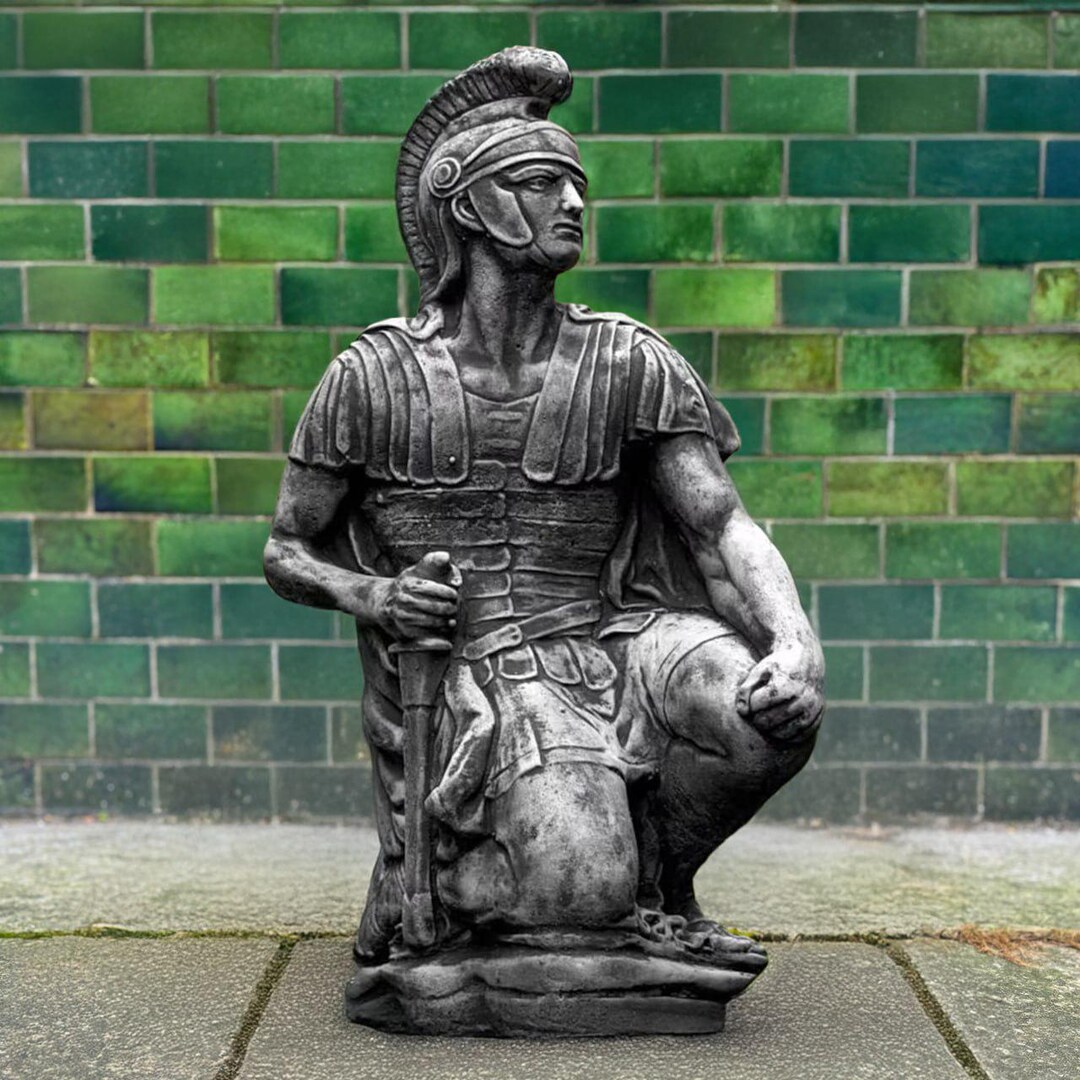 Stone Soldier Statue Concrete Military Sculpture Outdoor War Memorial ...