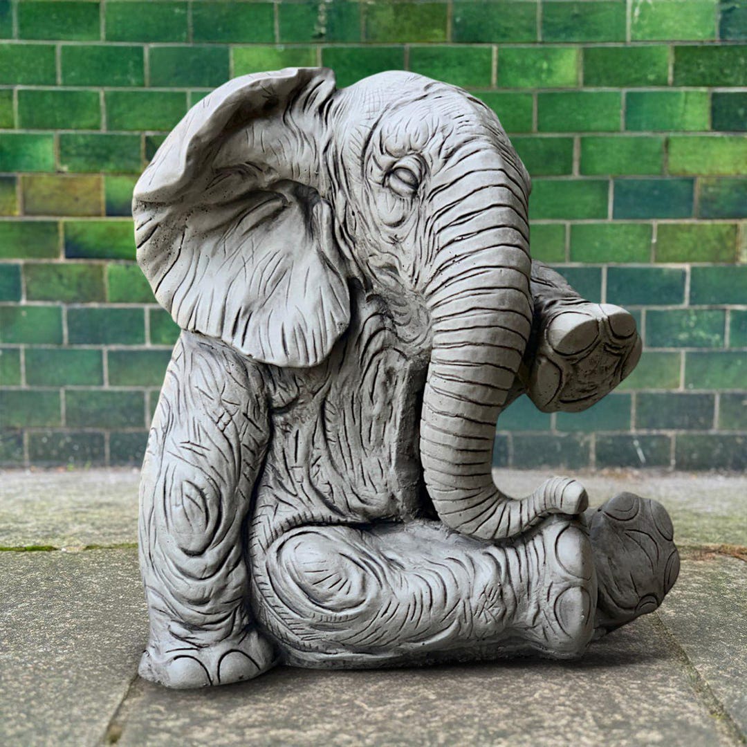 Massive Elephant Statue Concrete Elephant Sculpture Cement Animal ...