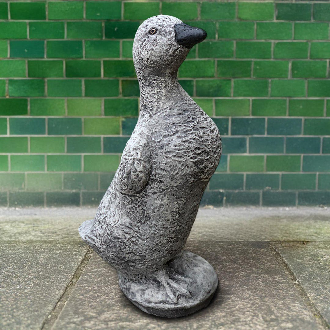 Large Goose Sculpture Concrete Duck Statue Stone Bird Figurine Outdoor ...
