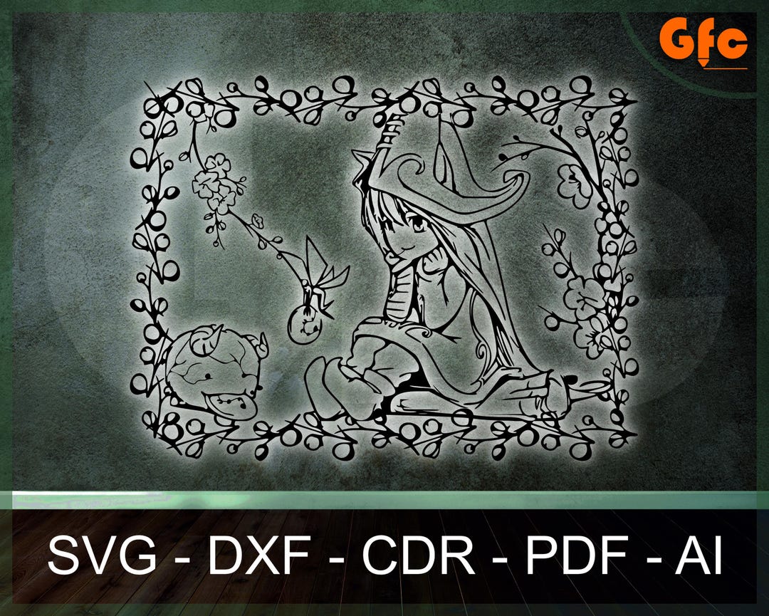 Anime Characters Cuts Manga Vinly Decal Anime Engraving and Cuts Anime ...