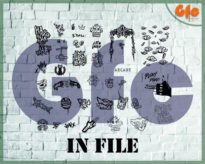 Arcane Jinx Symbols Svg Big Bundle - Arcane Jinx Icons Svg - Jinx ...