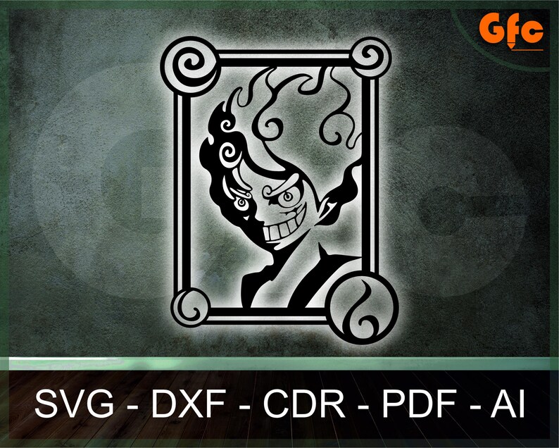 One Piece Luffy Svg - Luffy Gear Mode Art - Luffy Black and White ...