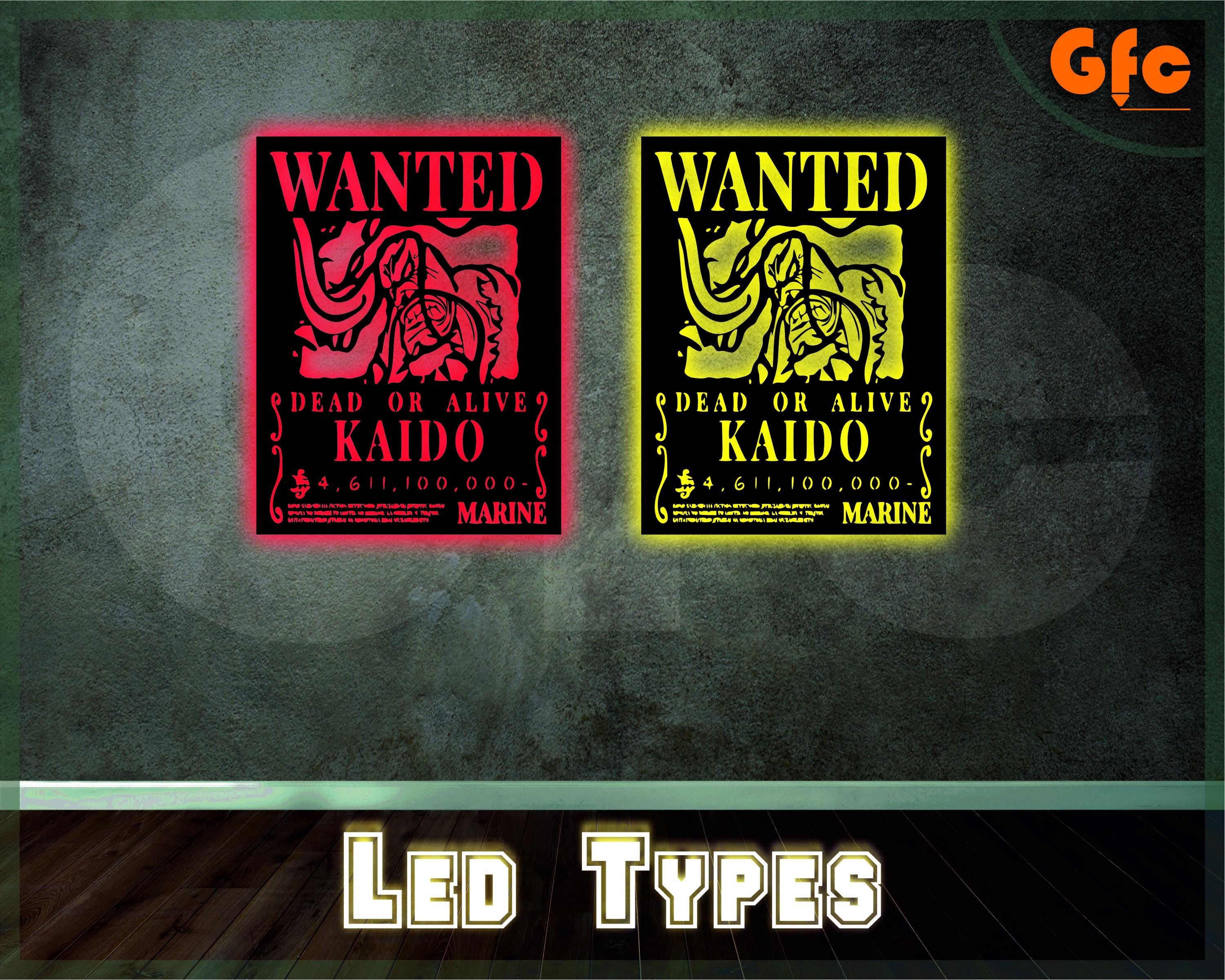 Kaido Wanted Poster Svg - One Piece Characters Wanted Poster Dxf-cdr ...