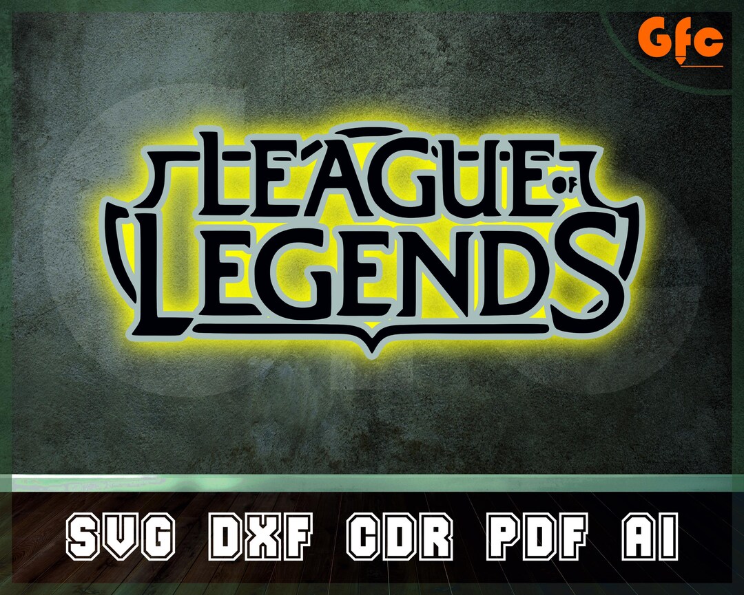 League of Legends Logo Svg - Laser, Cnc 2 Layer Cuts - Vinly - Cricut ...