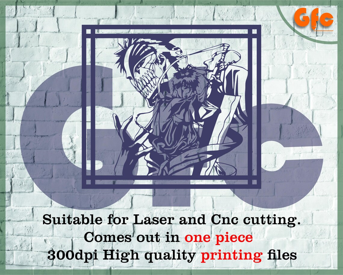 Ichigo Hollow Bleach Anime Svg Dxf Cdr Pdf Ai Digital Cut File for ...