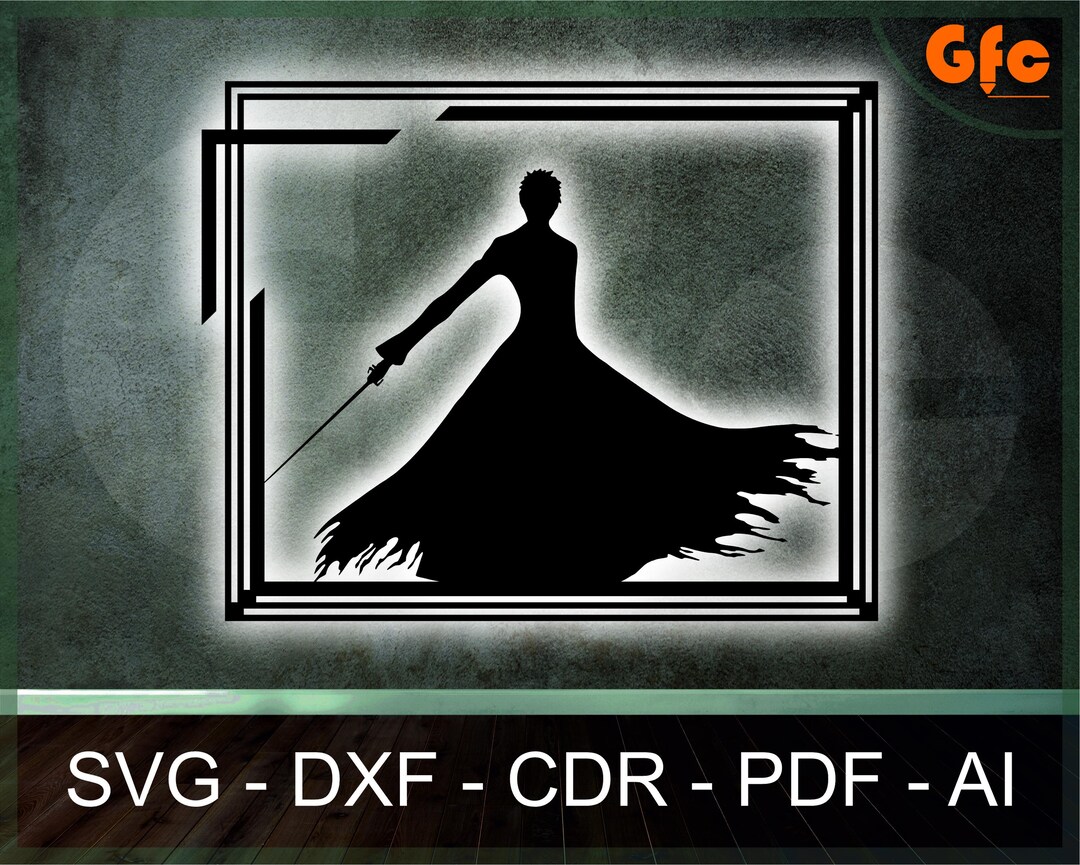 Bleach Ichigo Bankai Svg Cuts - Vinly - Cricit - Printing - Engraving ...