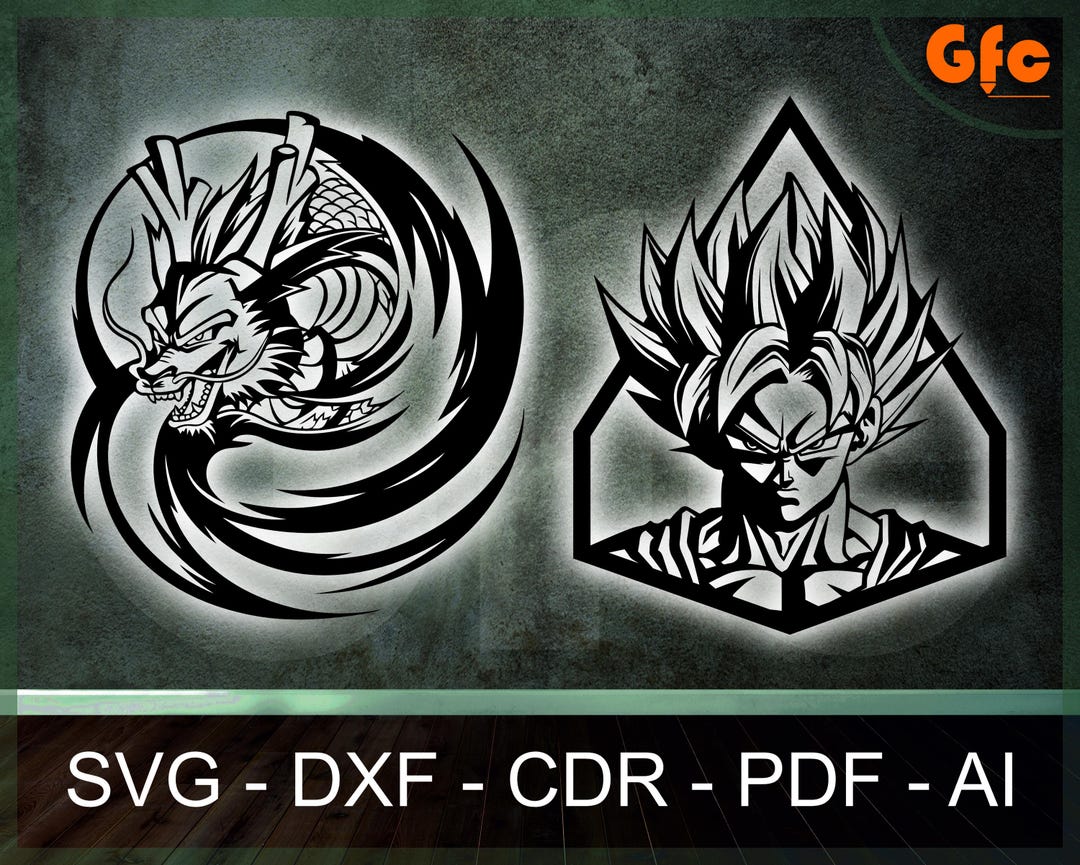 Anime Charachters Cuts Manga Vinly Decal Anime Engraving Anime Dxf-cdr ...