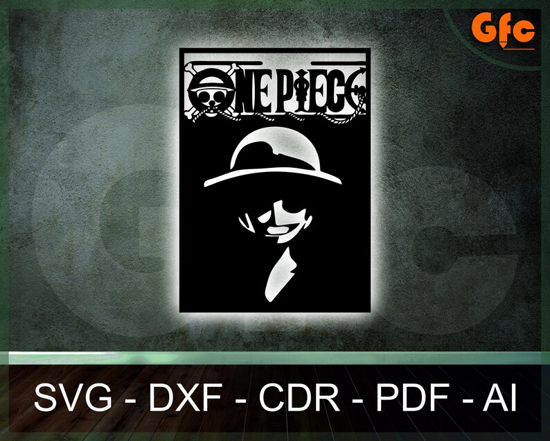 One Piece Luffy Poster Svg - Luffy Laser Cnc Cuts - Cricut - Vinly ...