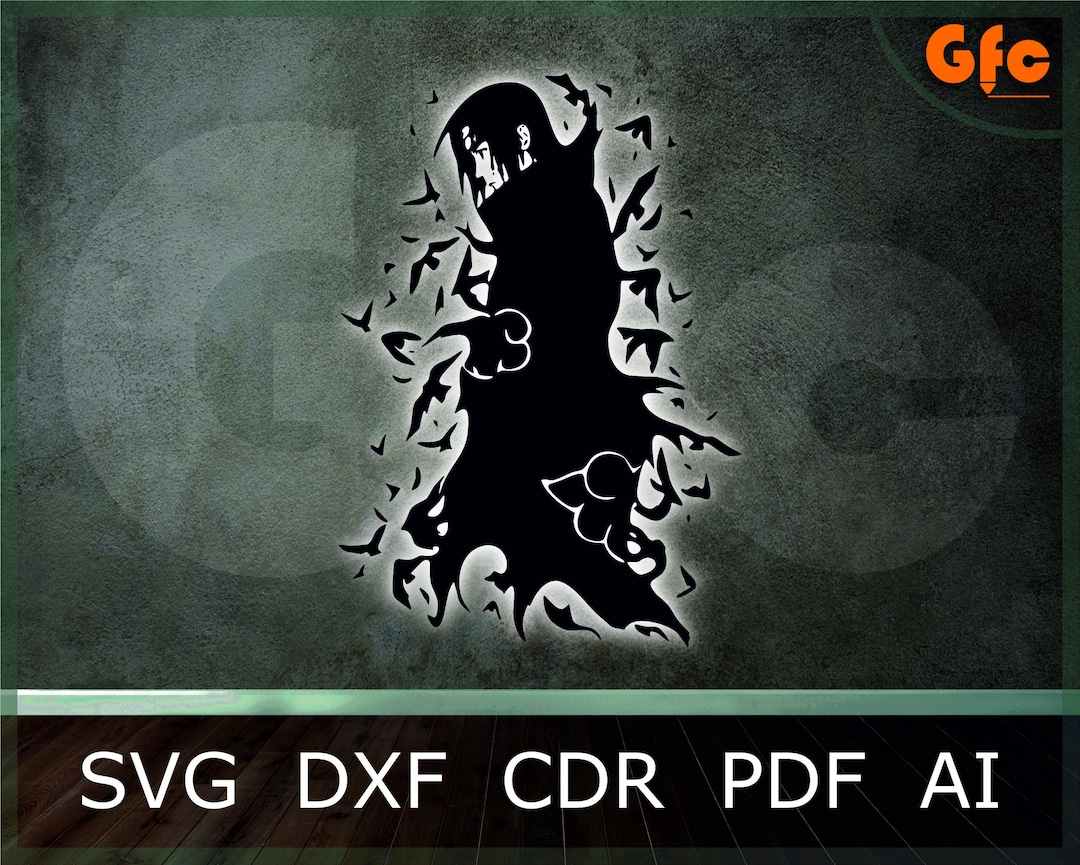 Itachi Uchiha Naruto Anime Svg Dxf Cdr Pdf Ai Vector Cut File for ...
