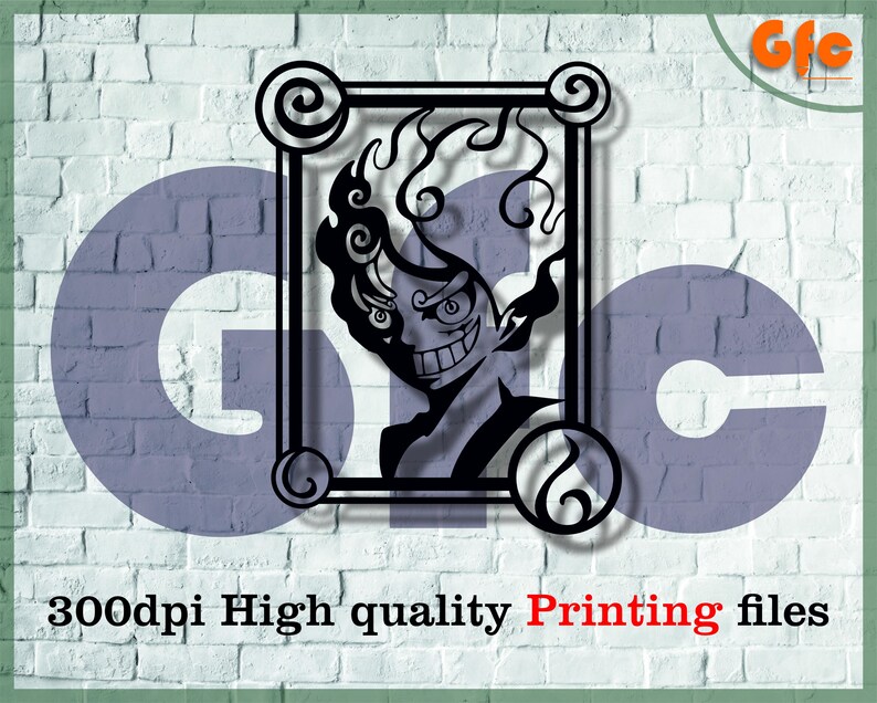 One Piece Luffy Svg - Luffy Gear Mode Art - Luffy Black and White ...