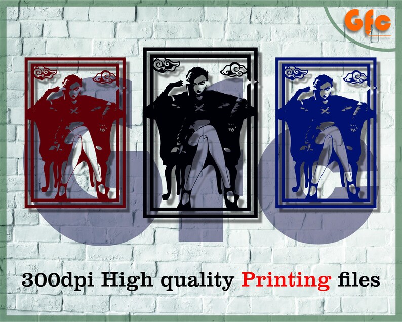 Anime Characters Cuts Manga Vinly Decal Anime Engraving and Cuts Anime ...