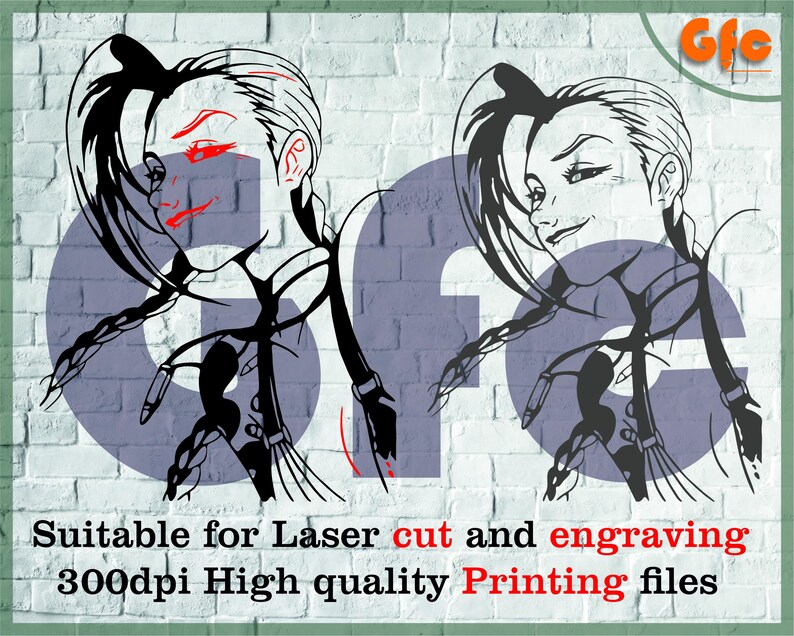 Anime Charachters Cuts Manga Vinly Decal Anime Engraving Anime Dxf-cdr ...