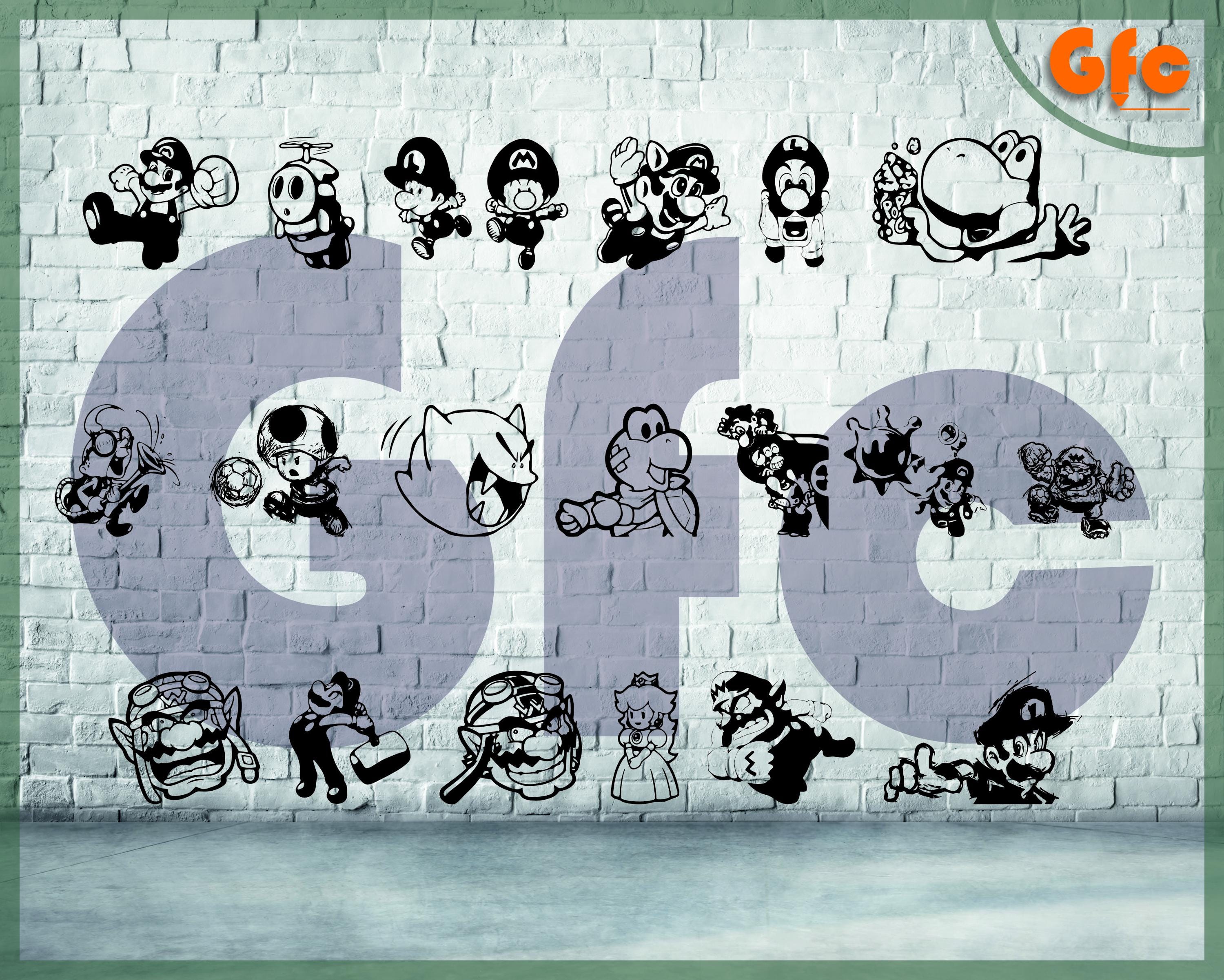 Mario Characters Svg - Mario Printing - Cricut- Mario Laser Cut and ...