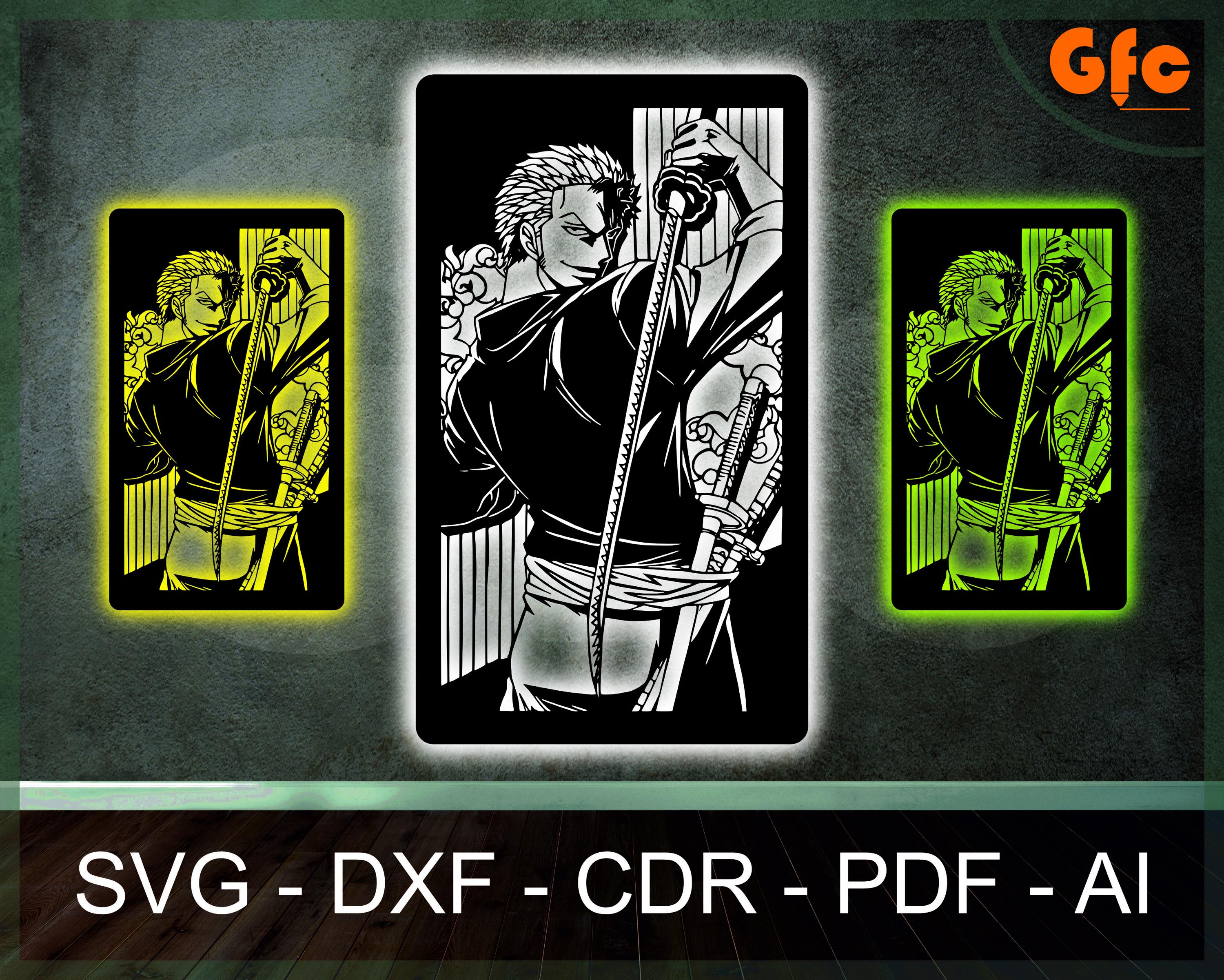 One Piece Zoro Svg Roronoa Zoro Dxf Cdr Pdf Ai Digital Vector File for ...