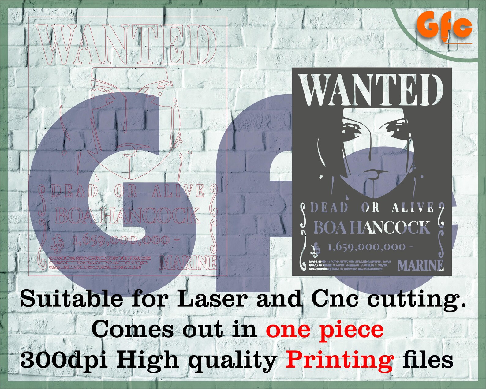 Boa Hancock Wanted Poster Svg - One Piece Characters Wanted Poster Dxf ...