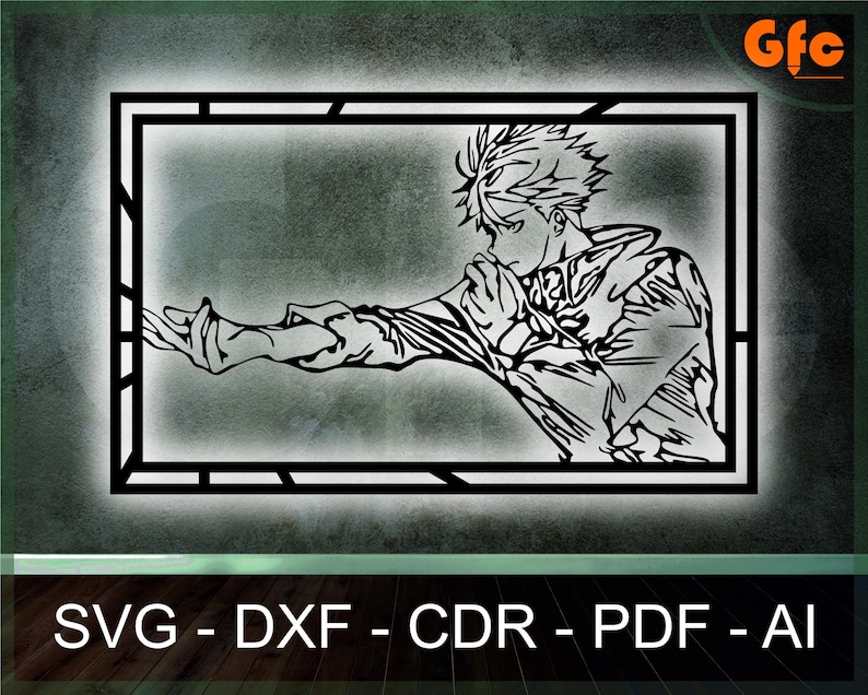 Satoru Gojo Svg Dxf Cdr Pdf Ai Jujutsu Kaisen Anime Vector File for ...