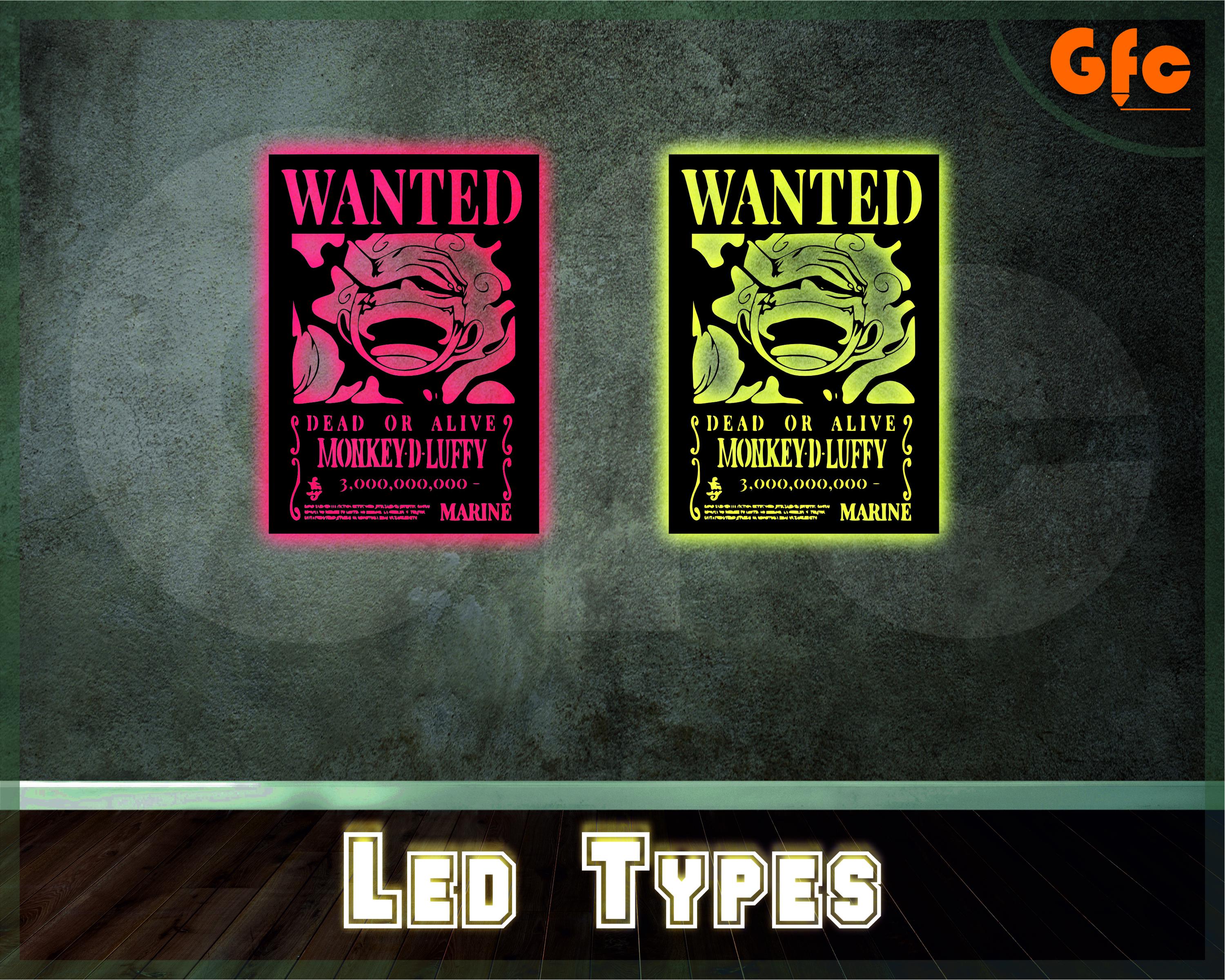 Luffy Wanted Poster Svg - One Piece Characters Wanted Poster Dxf-cdr ...