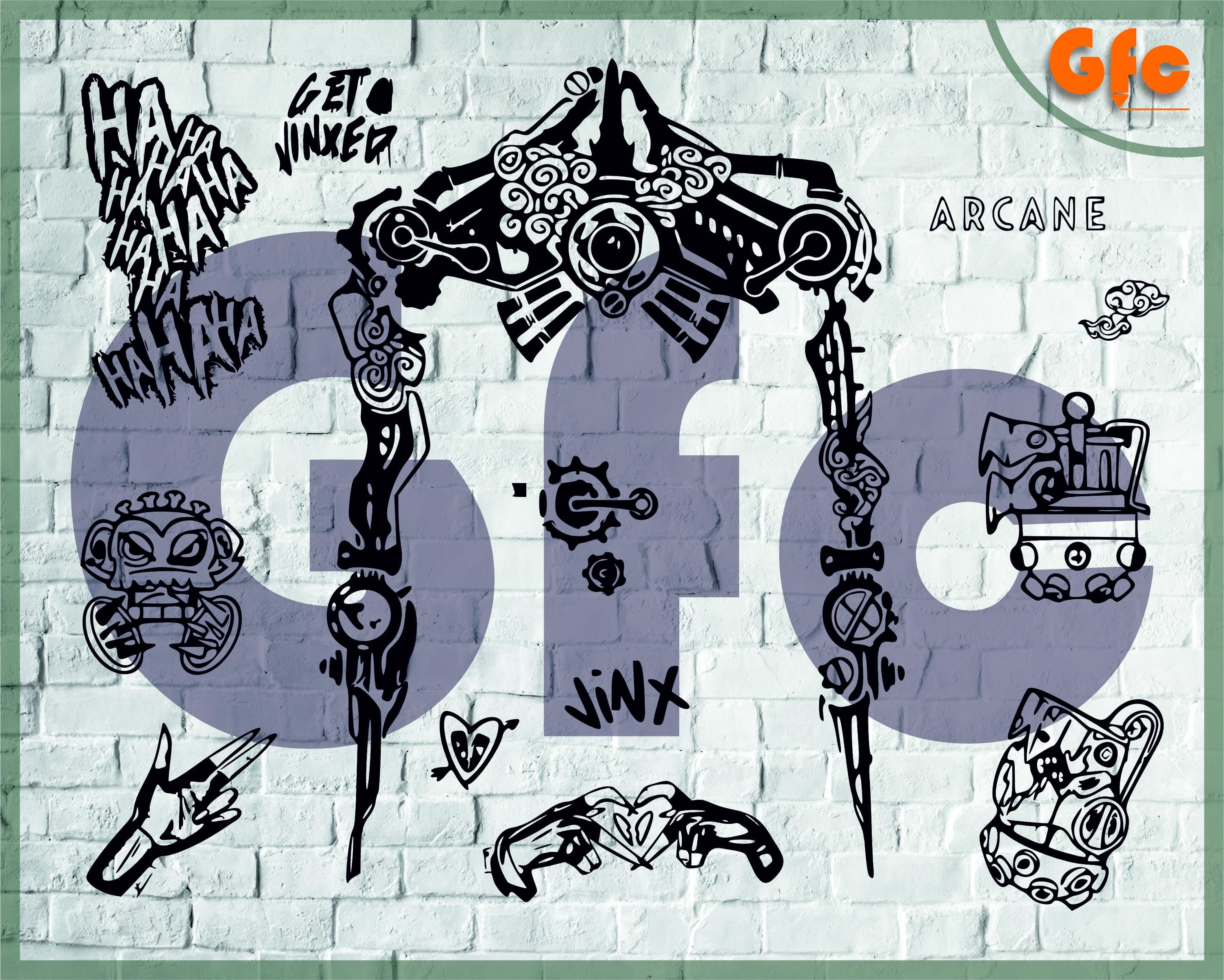 Arcane Jinx Symbols Svg Big Bundle - Arcane Jinx Icons Svg - Jinx ...