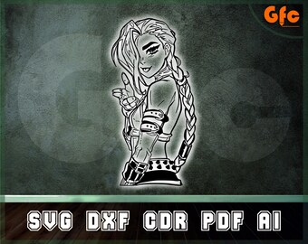 Arcane Jinx Svg - League of Legends Characters Svg - Laser Cnc Cut ...