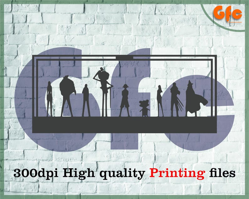 One Piece Characters Svg Luffy Team Silhouette One Piece Cut Files ...