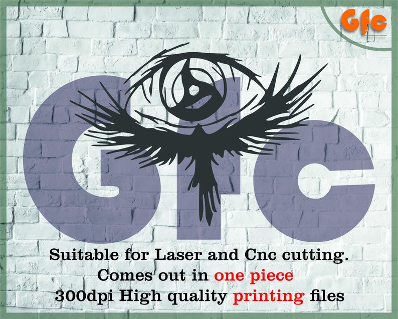 Itachi Sharingan Crow Vector Art – Svg Dxf Cdr Pdf Ai Files for Cricut ...