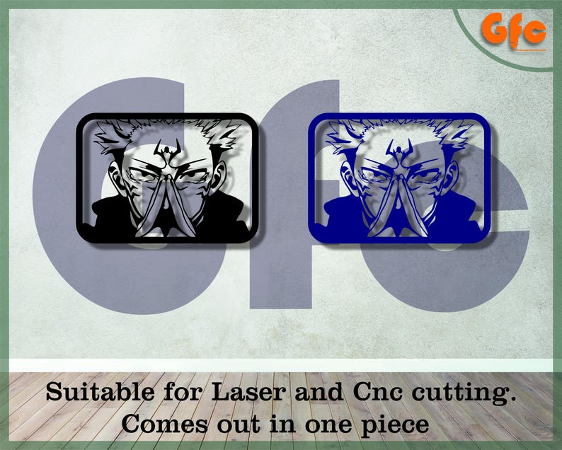 Sukuna Black and White Anime Svg Dxf Cdr Pdf Ai Digital Cut File for ...