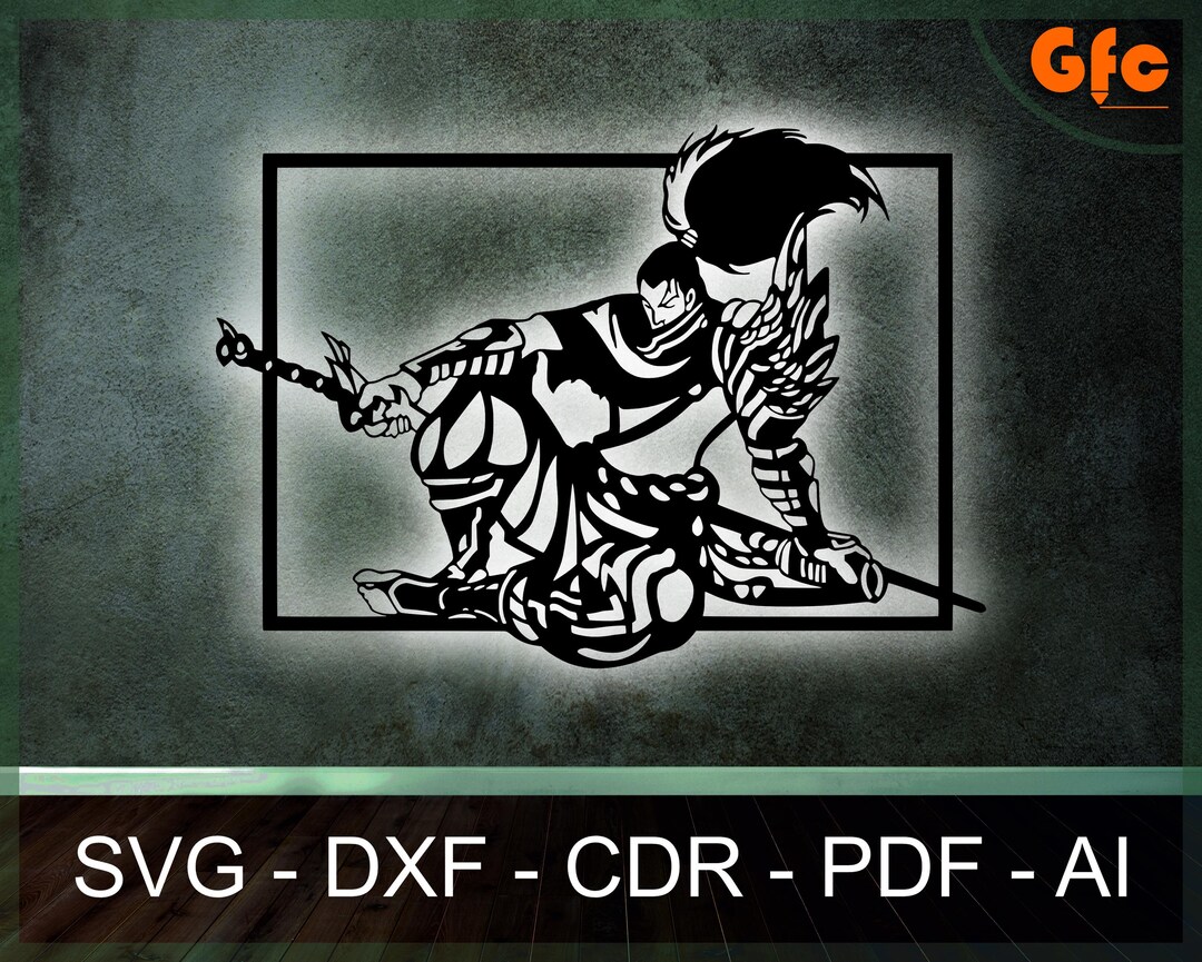 Yasuo Epic Wall Art Svg Lol Yasuo Design League of Legends Characters ...