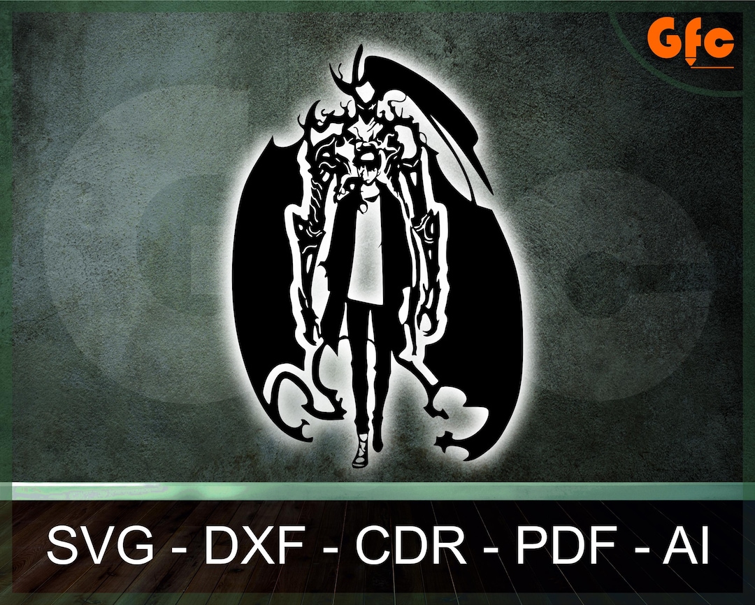 Solo Leveling Sung Jin Woo Svg Igris and Sung Art Vinly Cricut Solo ...