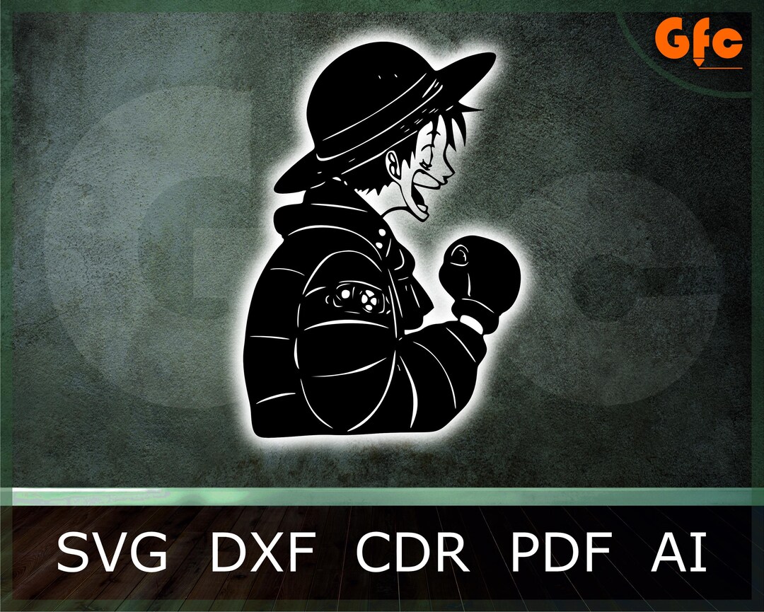 One Piece Luffy Vector Clipart – Svg Dxf Cdr Pdf Ai Files for Cricut ...