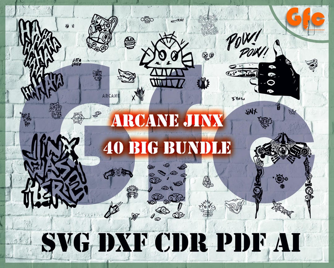 Arcane Jinx Symbols Svg Big Bundle - Arcane Jinx Icons Svg - Jinx ...