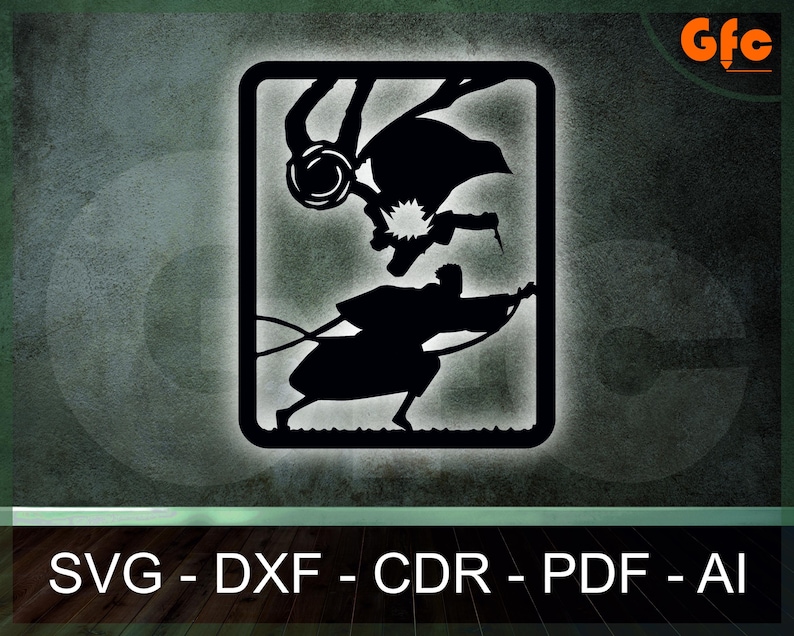Anime Charachters Cuts Manga Vinly Decal Anime Engraving Anime Dxf-cdr ...