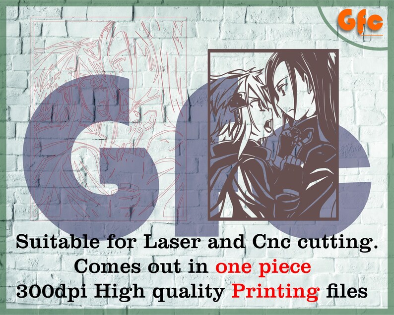 Anime Charachters Cuts Manga Vinly Decal Anime Engraving Anime Svg-dxf ...