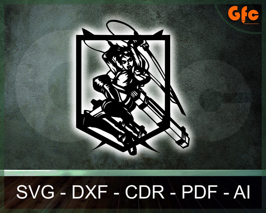 Aot Eren Yeager Silhouette Art Svg Aot Characters Svg Cricut Vinly ...