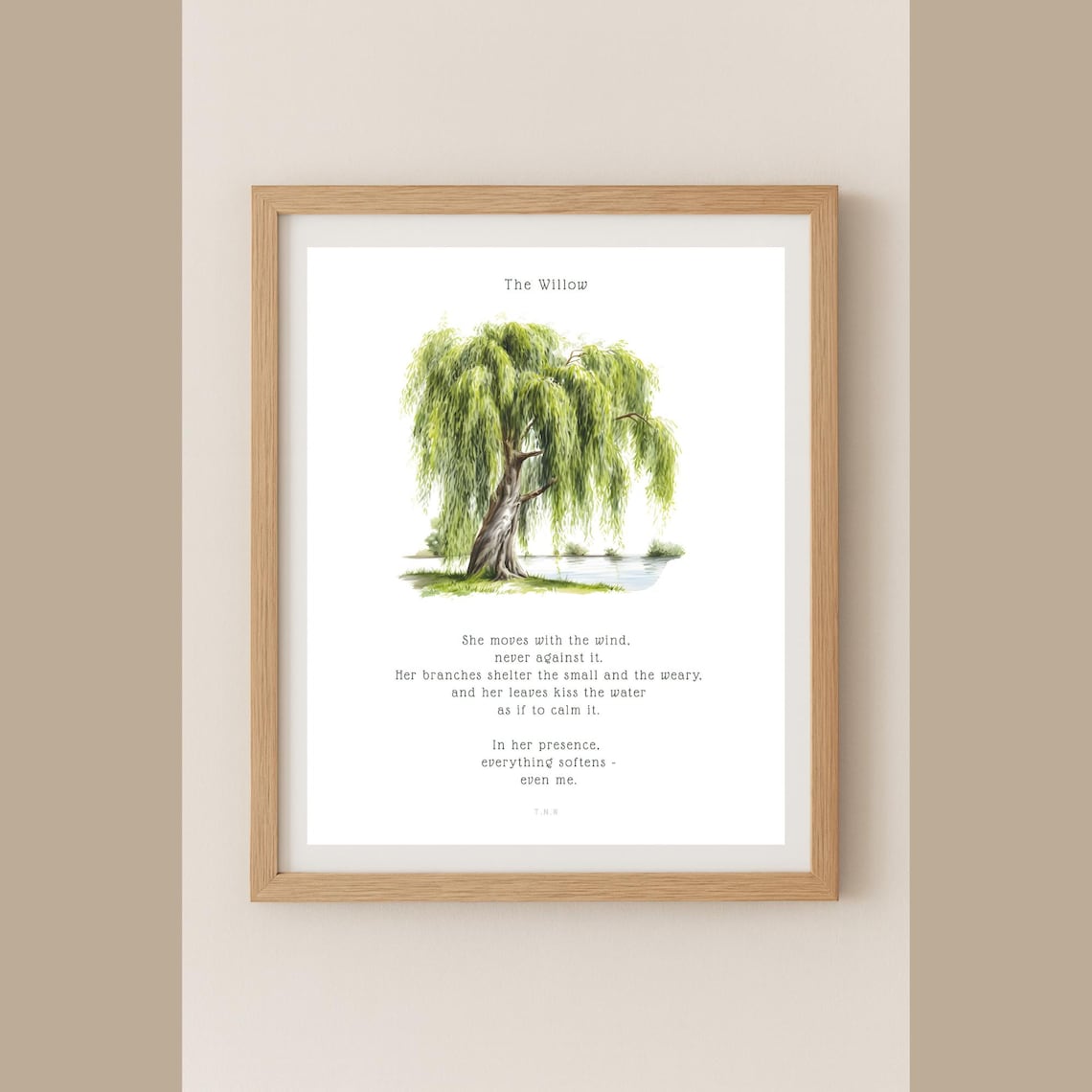Willow Tree Poem Art Print, Botanical Wall Decor 8x10 & A4, PDF and ...