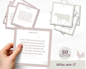 Animal Information Cards/ Who Am I Guessing Game - Etsy