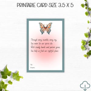 Printable Teacher Appreciation Poem Card, Butterfly Theme, Patience ...