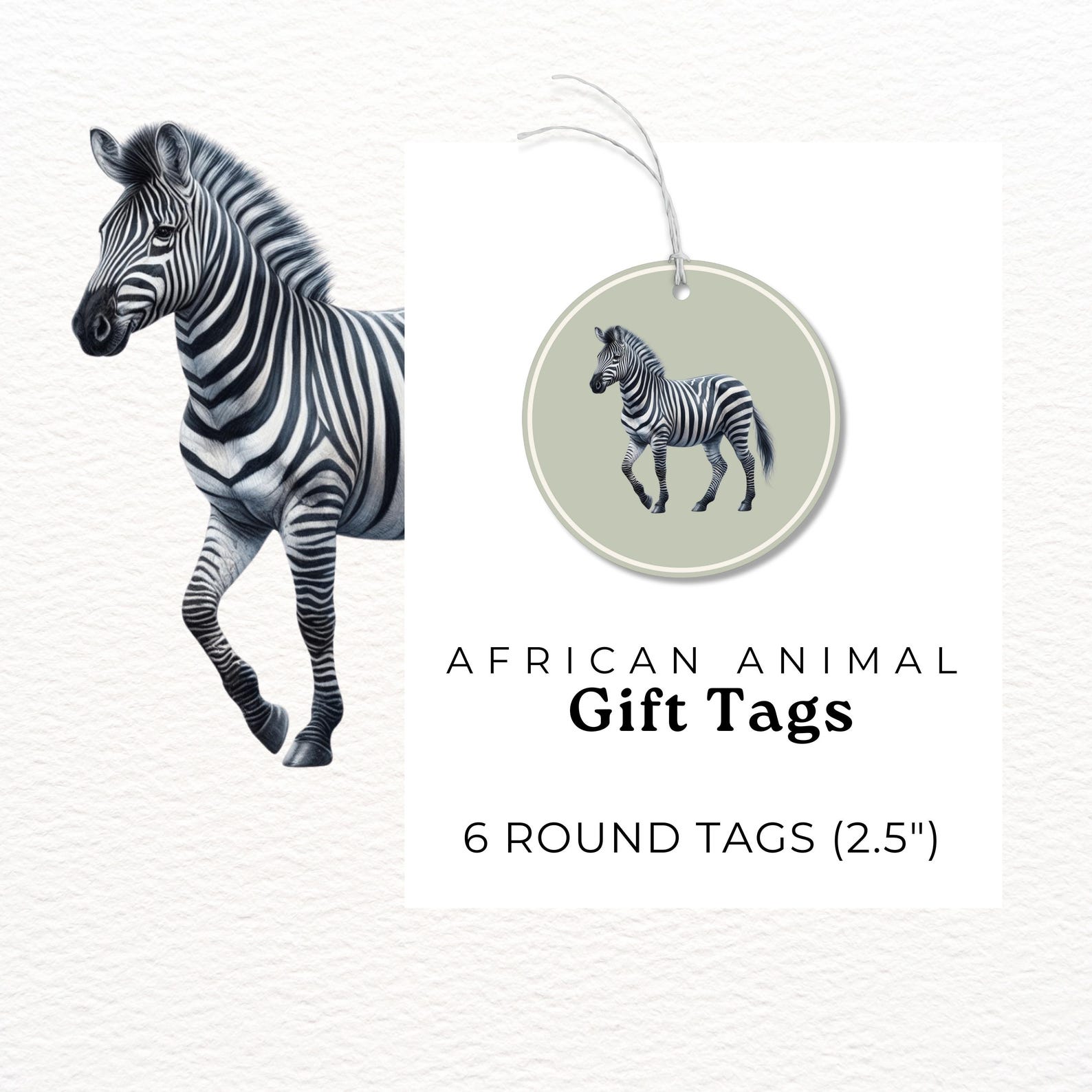 Printable Tags, African Animals Part 2, Rectangular, Gift & Round Tags ...