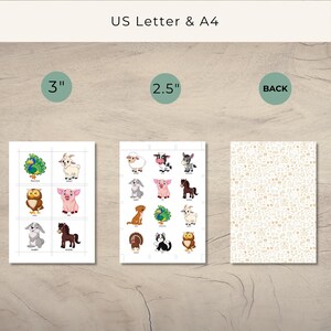 Printable Memory Game, Farm Animals With Names, Kids’ Matching Game ...