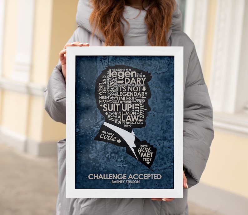 Barney Stinson Wall Art, How I Met Your Mother Decor, Motivational ...