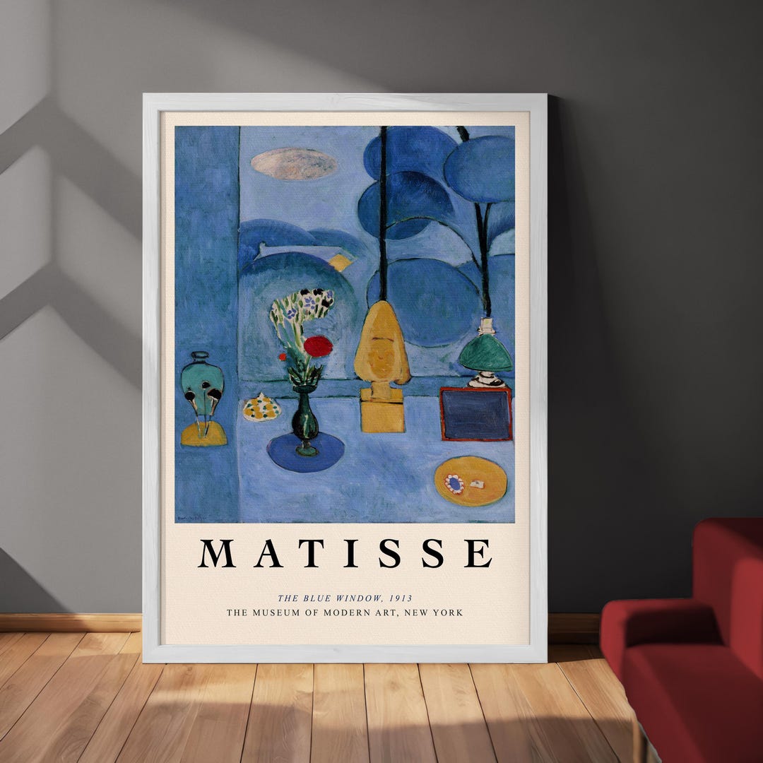Henri Matisse Blue Window Canvas Print, Modern Art Wall Decor, Home ...