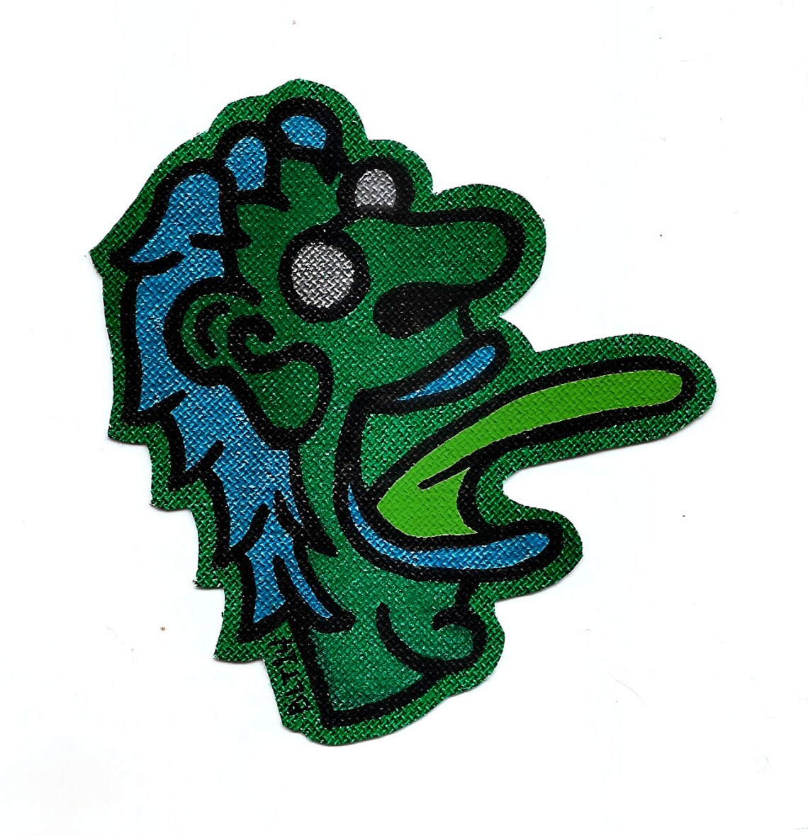 Hand Painted Canvas Sticker Lick n' Stick | Etsy