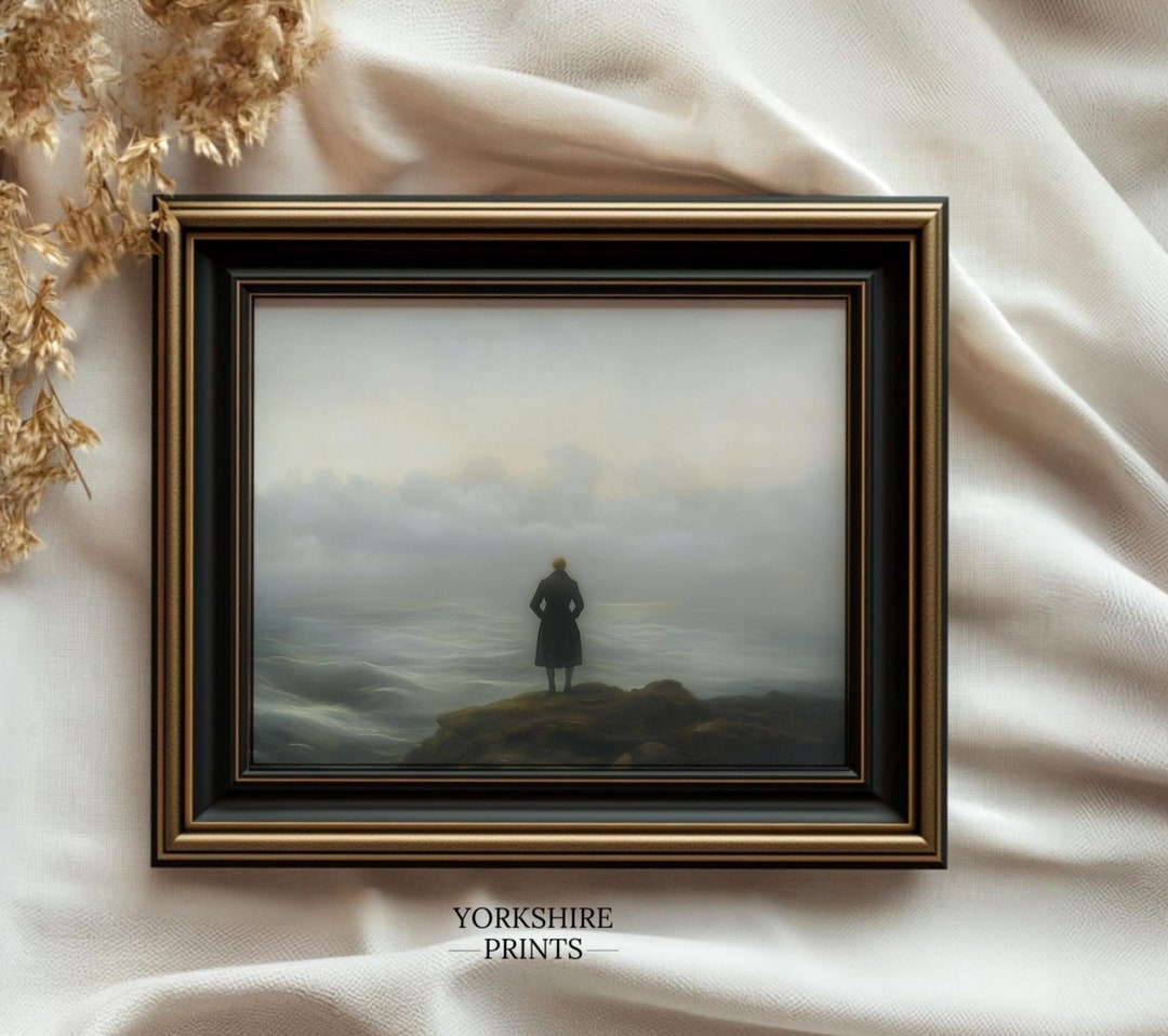 Caspar David Friedrich Vintage Wall Art Print, Wanderer Above the Sea ...